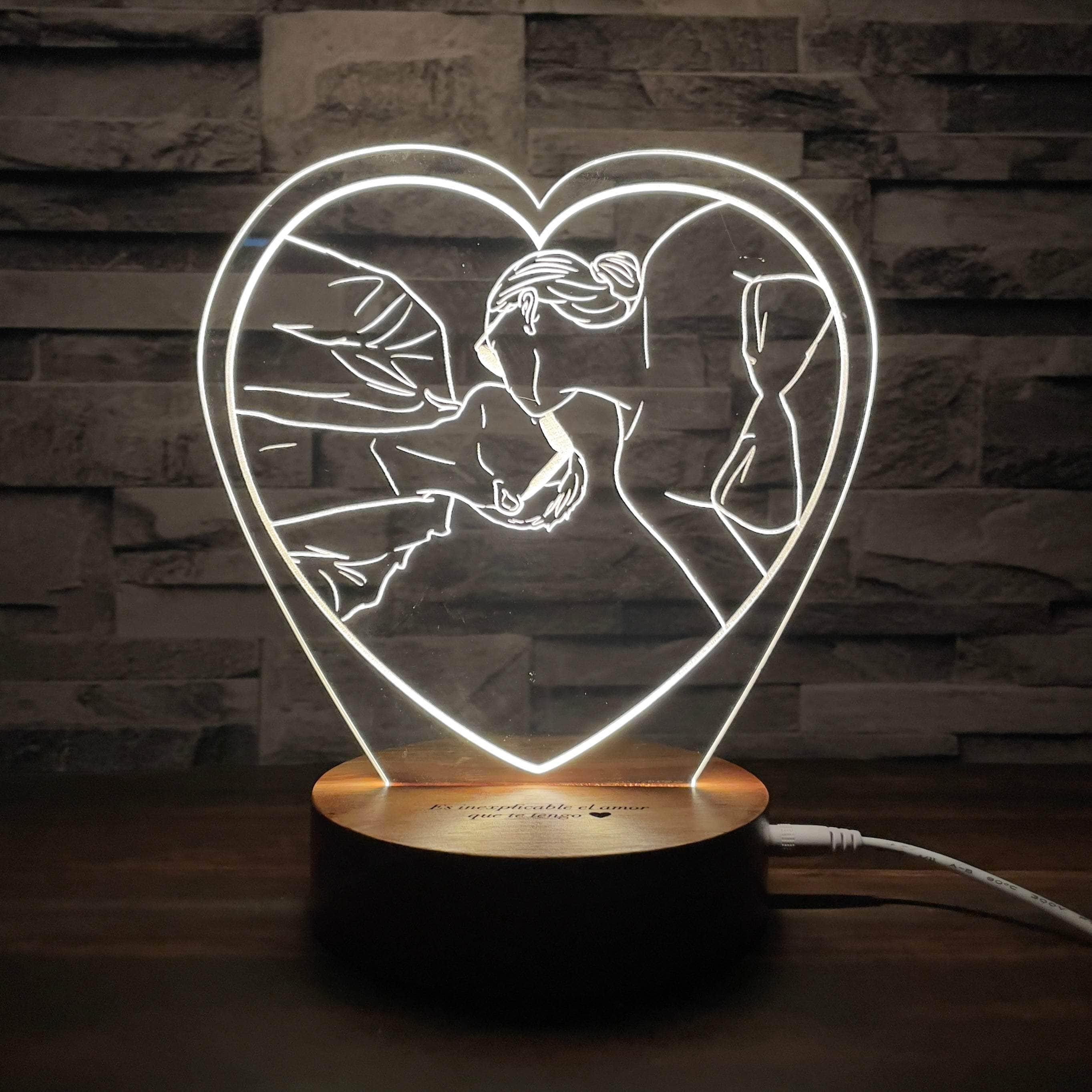 Lámpara personalizada LED "líneas" – Creative Box